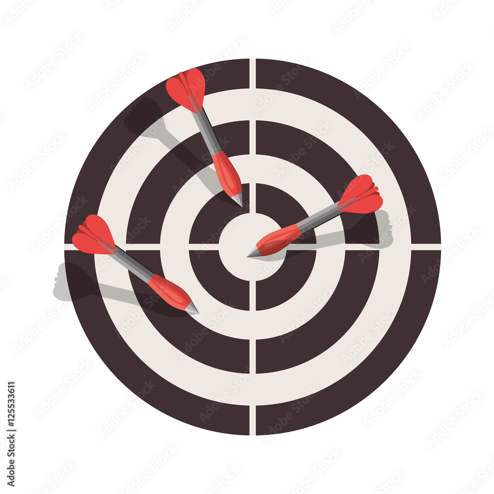 round target with arrow. strategy and success design. vector ...