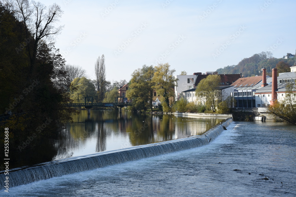 Steyr, Zwischenbrücken, Fluss, Enns, Wehr, Wehrgraben, Tabor, Ufer ...