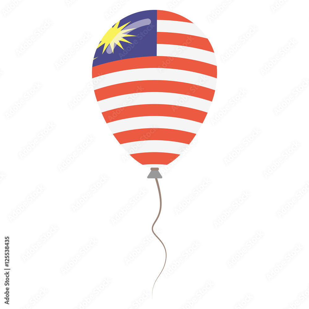 Malaysia national colors isolated balloon on white background ...