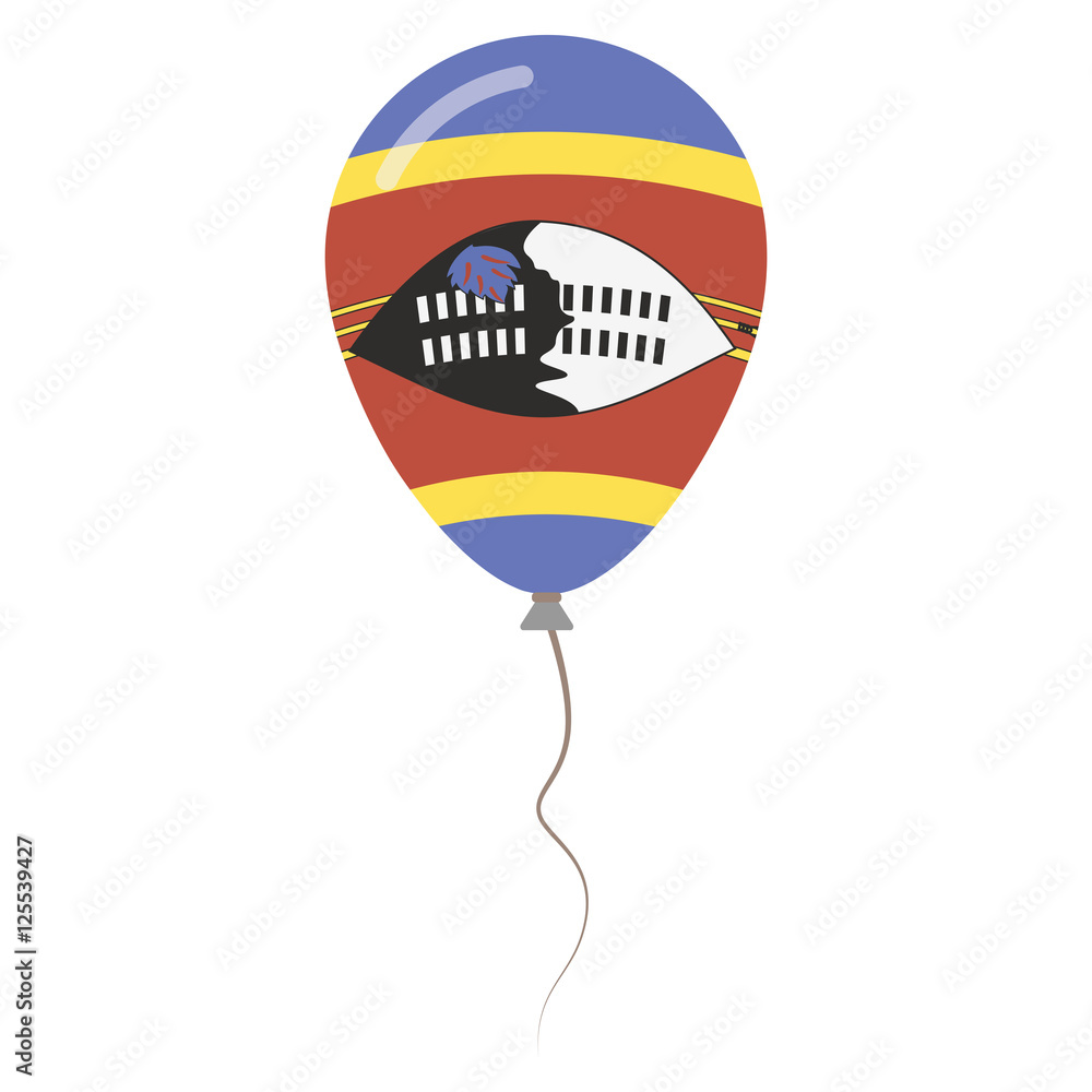 Kingdom of Swaziland national colors isolated balloon on white ...