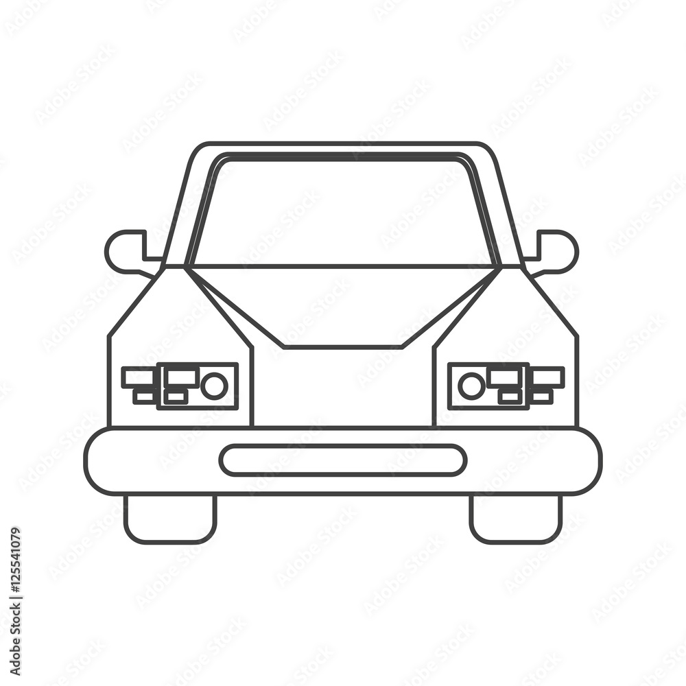 car vehicle silhouette icon. Automobile auto transportation and ...