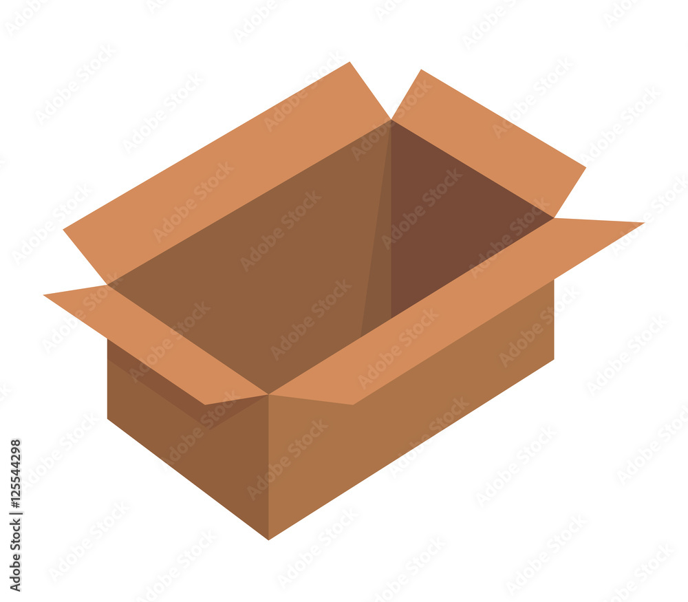 open cardboard box icon Stock Vector | Adobe Stock