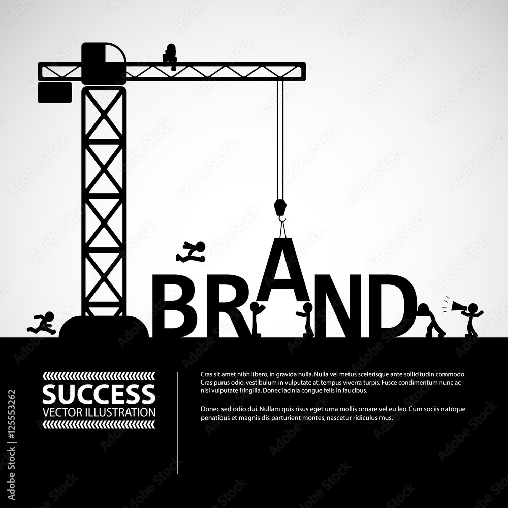 Design brand building concept, vector illustration. Stock Vector ...