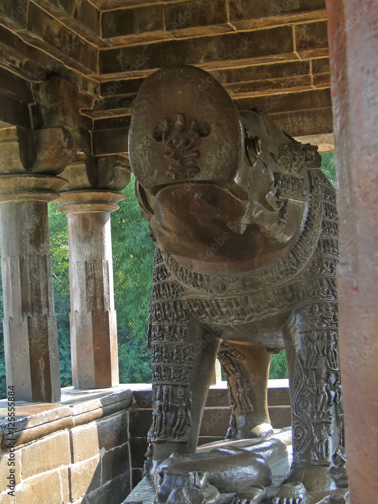 Detail, incarnation of Vishnu as a boar, Varaha Temple,Khajuraho in ...