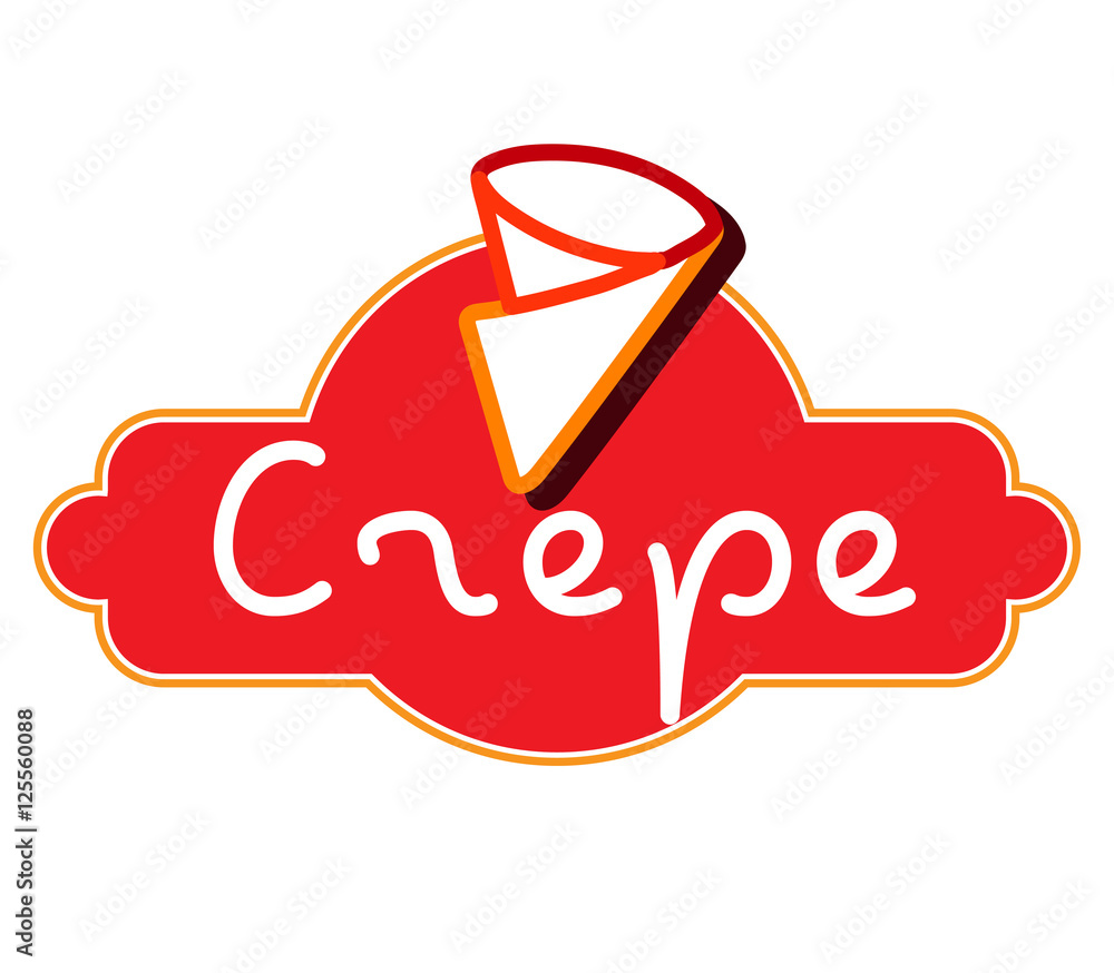 Crepe Logo Design Stock Vector | Adobe Stock