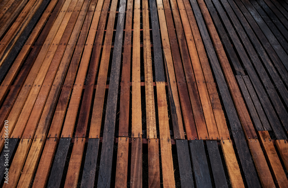 Wooden deck background lumber pattern. wood floor perspective view ...