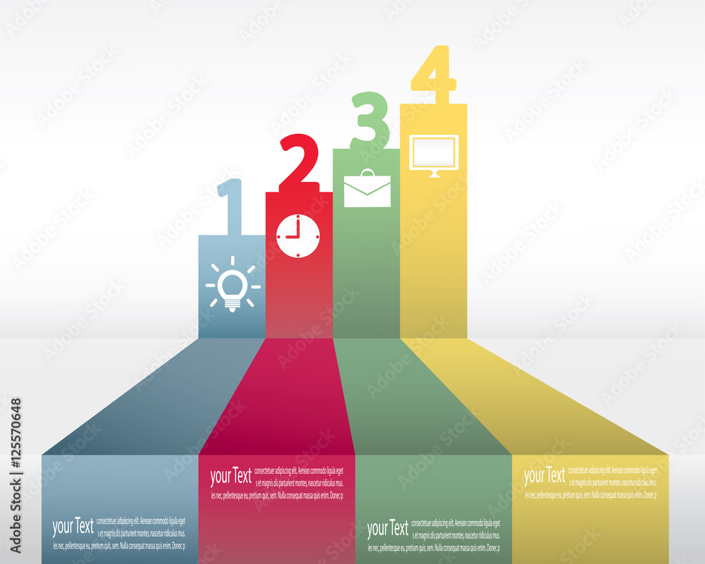 steps design template infographics concept Stock Vector | Adobe Stock