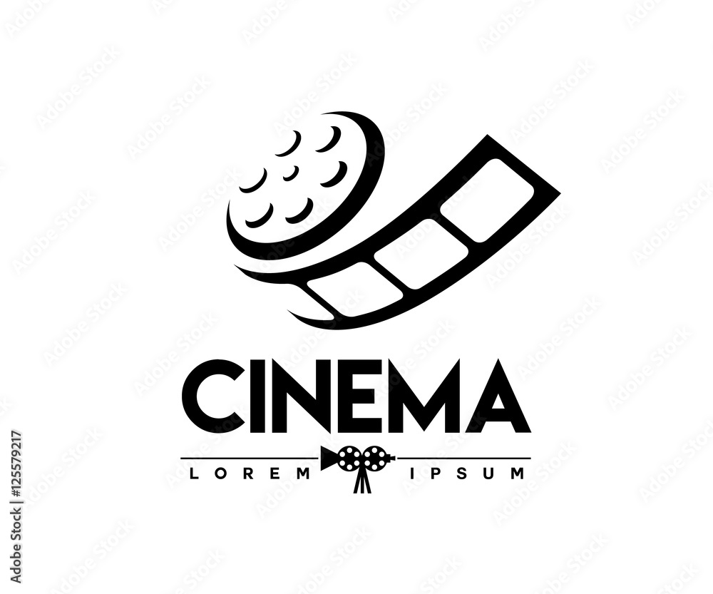 abstract cinema logo vector template isolated on white background Stock ...