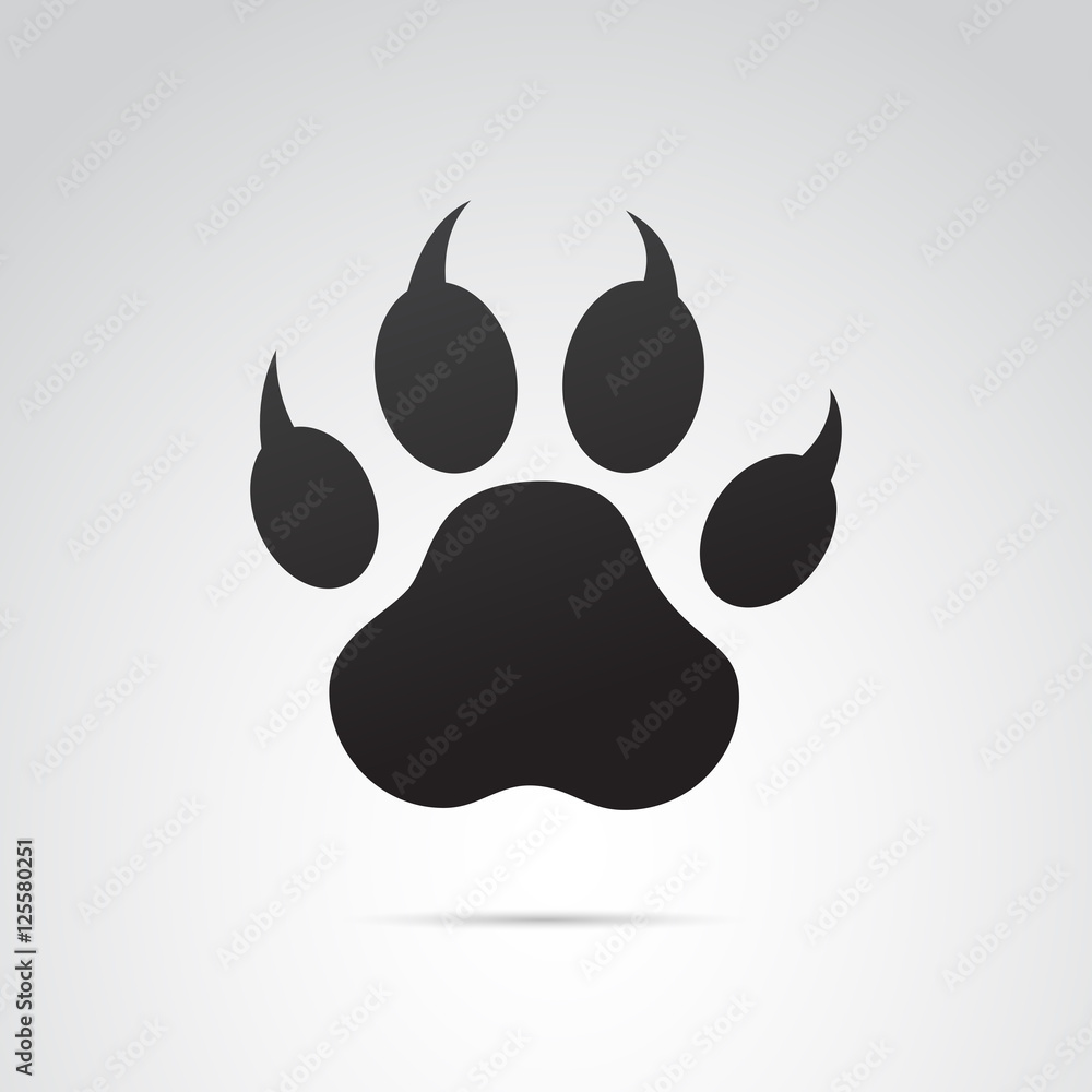 Paw icon on white background. Vector art. Stock Vector | Adobe Stock