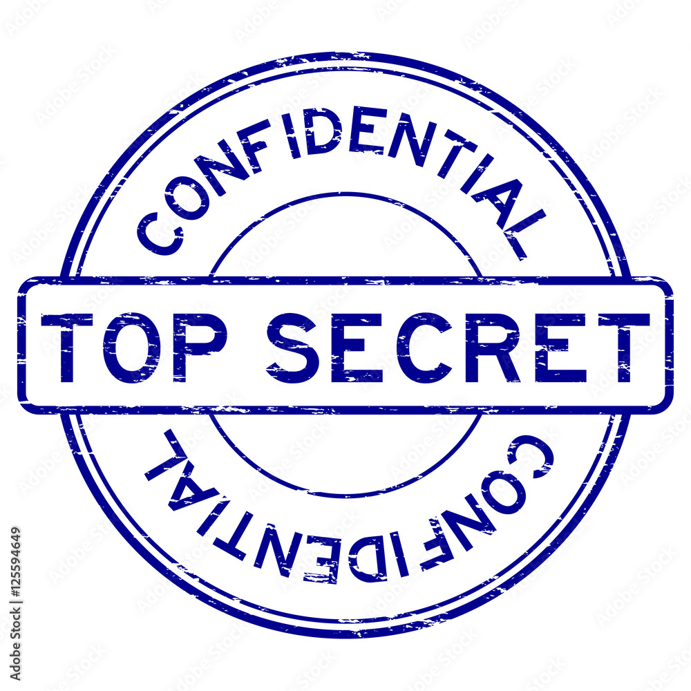 Confidential Stamp Blue