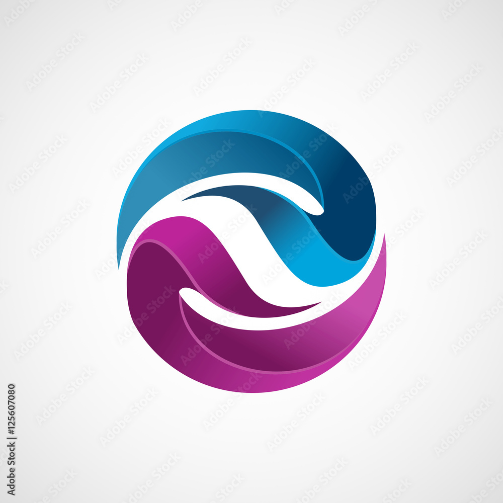abstract water logo Stock-Vektorgrafik | Adobe Stock