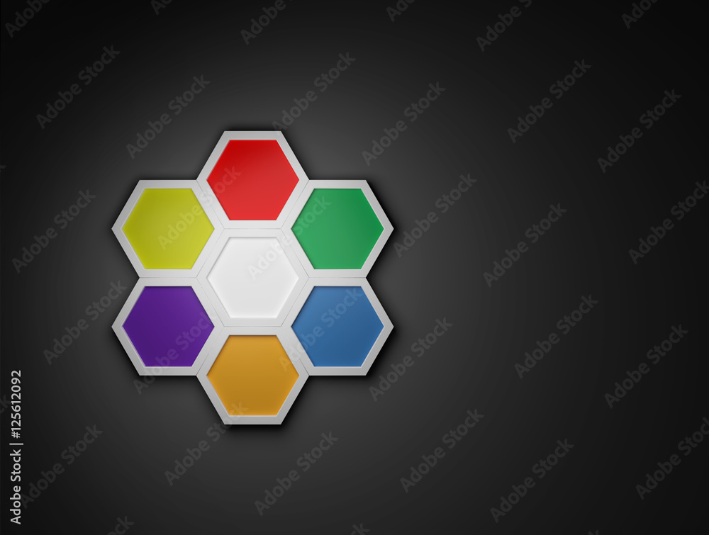 3D octagon template layout for business foto de Stock | Adobe Stock