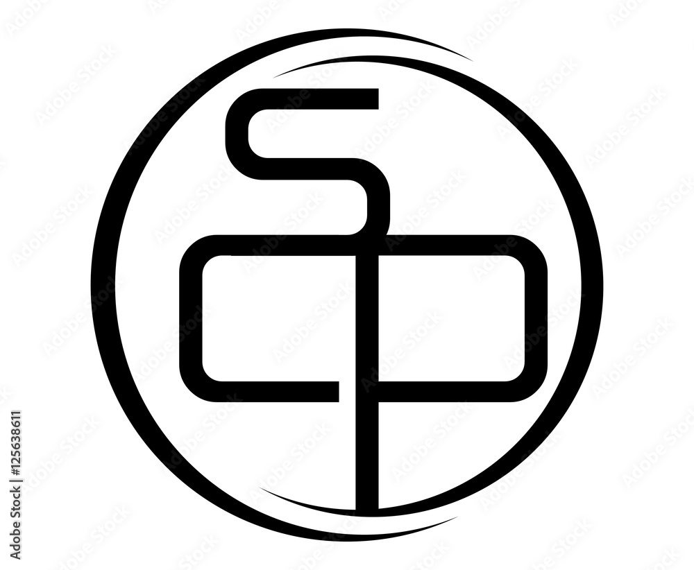 Black and White SCP Logo Design Stock Vector | Adobe Stock