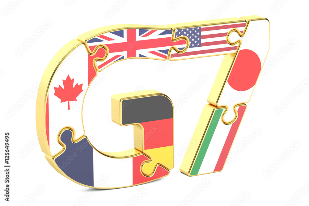 G7 concept, 3D rendering Stock-Illustration | Adobe Stock