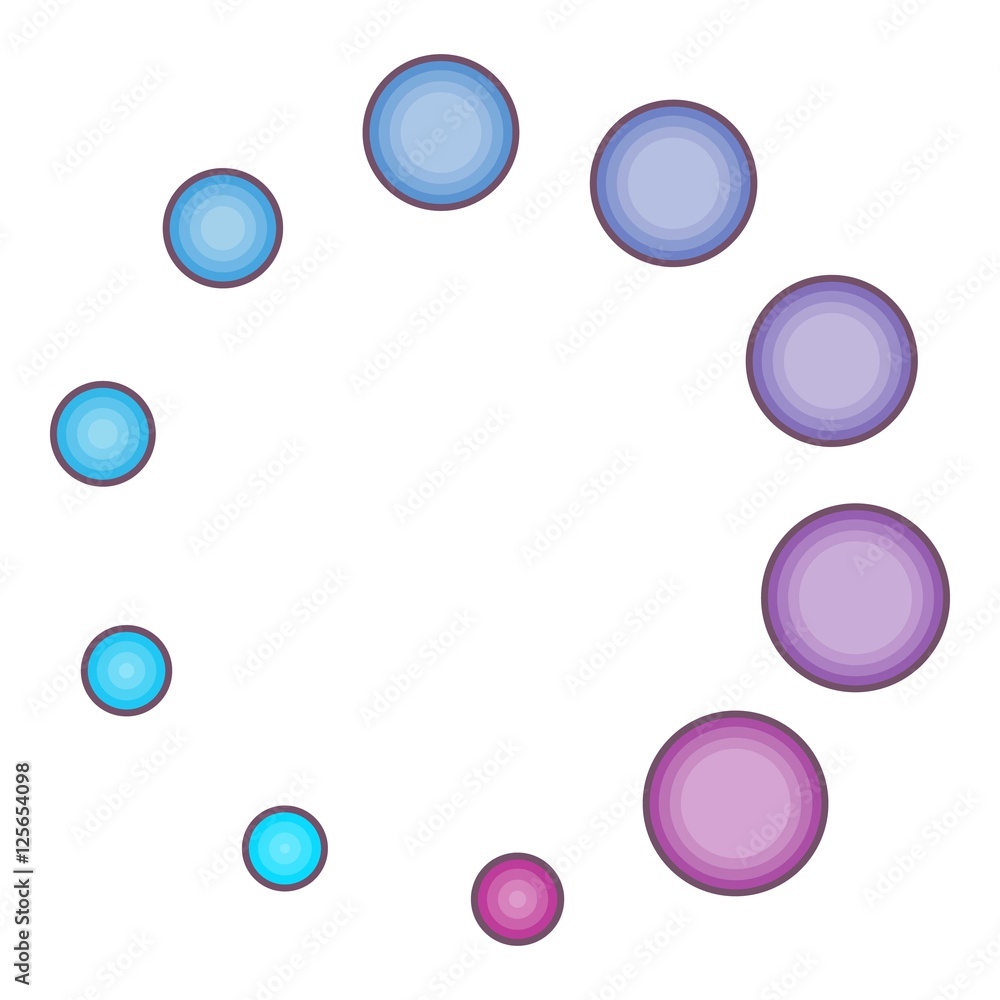Abstract circle shape icon. Cartoon illustration of circle shape vector ...