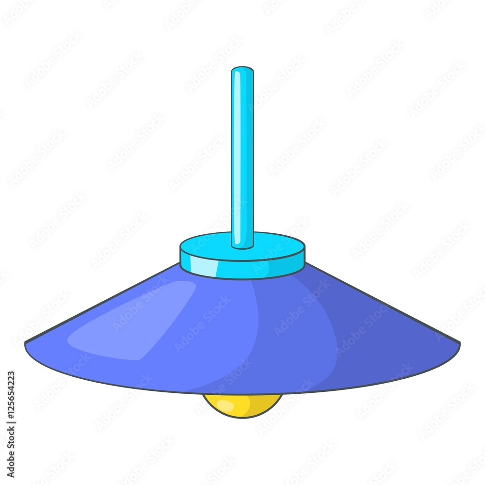 Hanging ceiling lamp icon. Cartoon illustration of lamp vector icon for ...