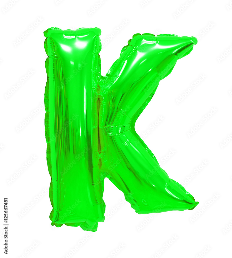 Letter k English alphabet green Stock Photo | Adobe Stock