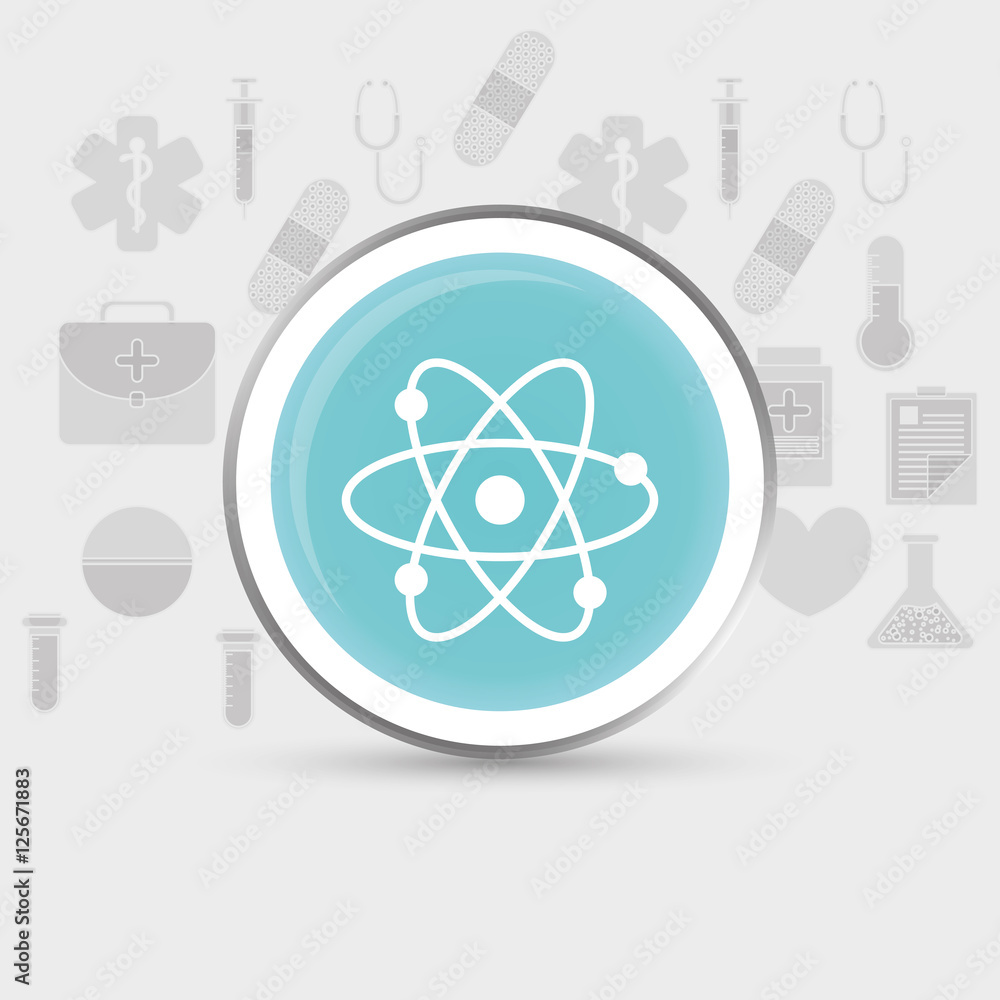 Atom medical science icon vector illustration graphic design Stock ...