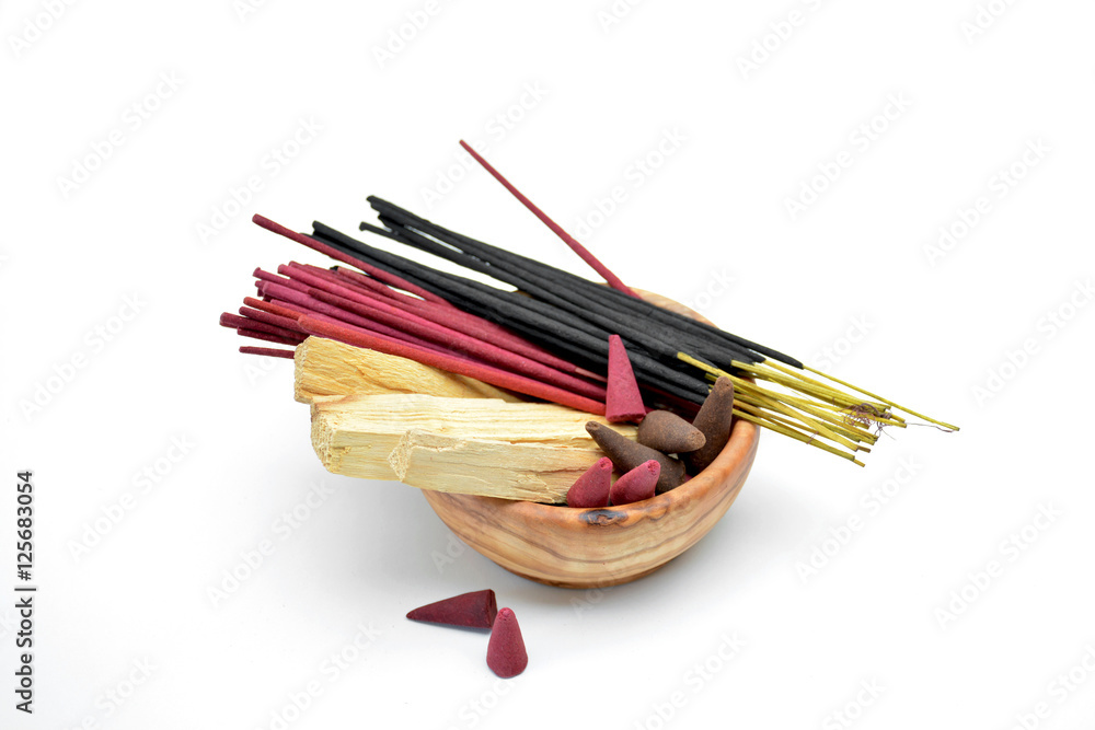 several types of incense on a bowl Stock Photo | Adobe Stock