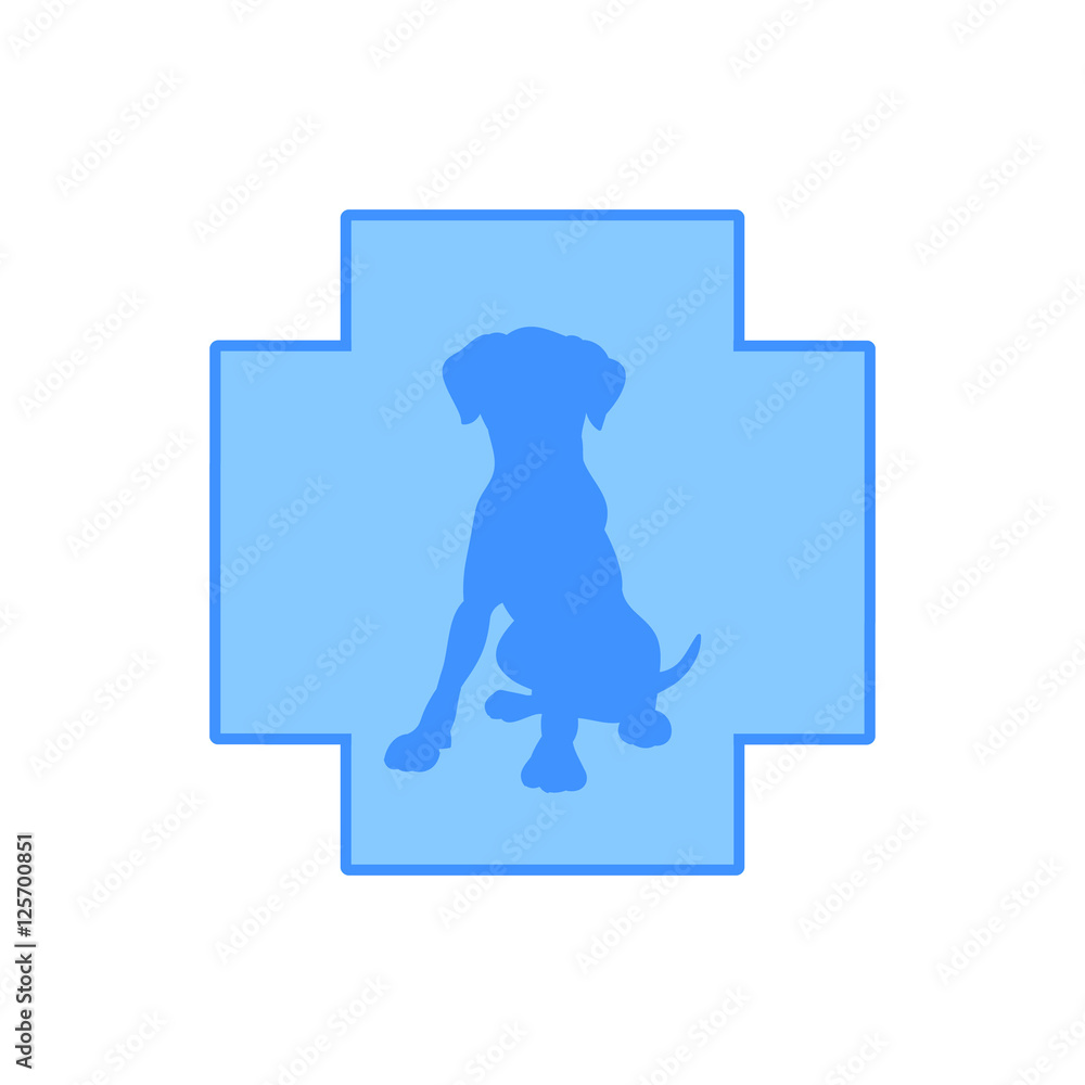 Vet logo with dog Stock Vector | Adobe Stock