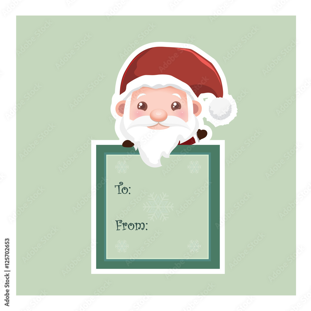 Santa gift tag Stock Vector | Adobe Stock
