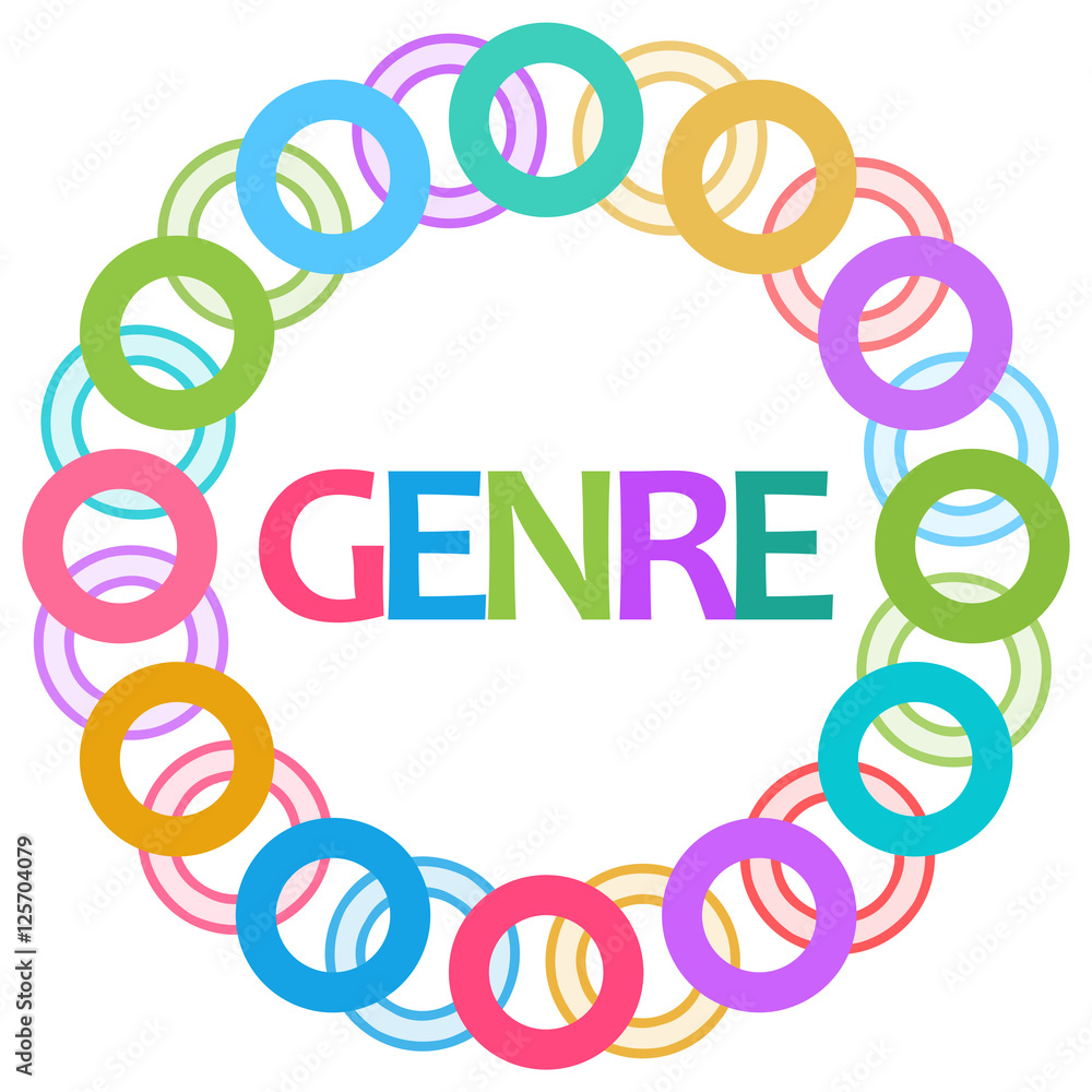 Genre Colorful Rings Circular ilustración de Stock | Adobe Stock