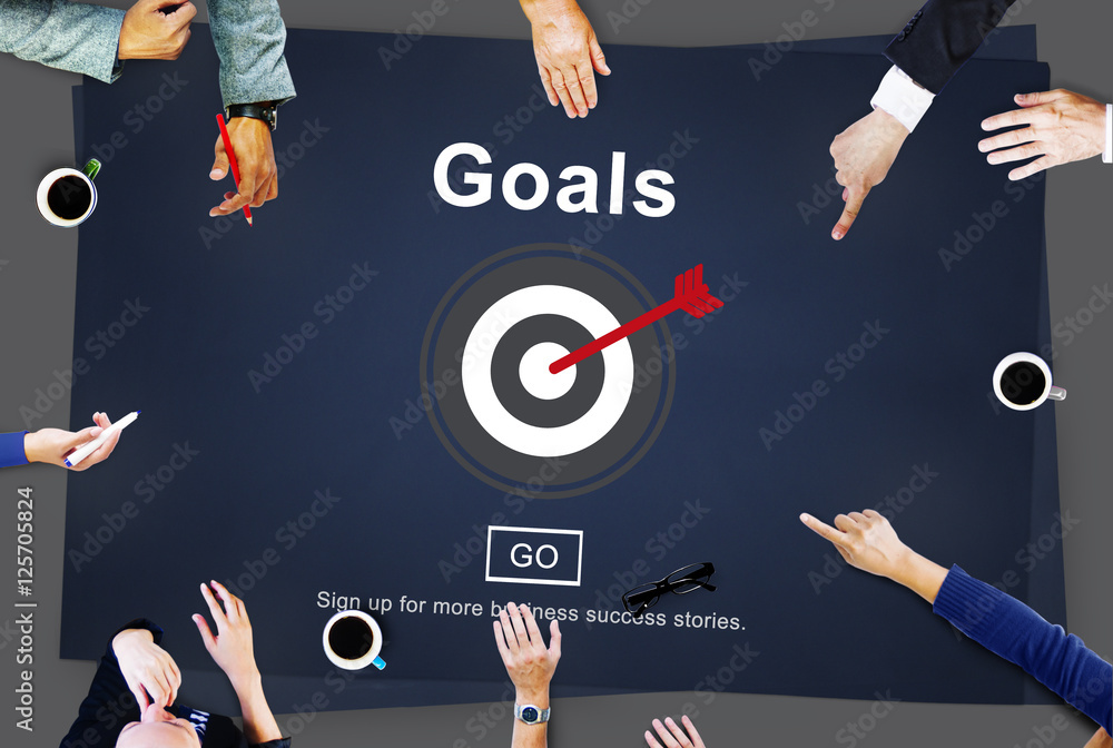 Goals Mission Objectives Target Graphics Concept Stock Photo | Adobe Stock
