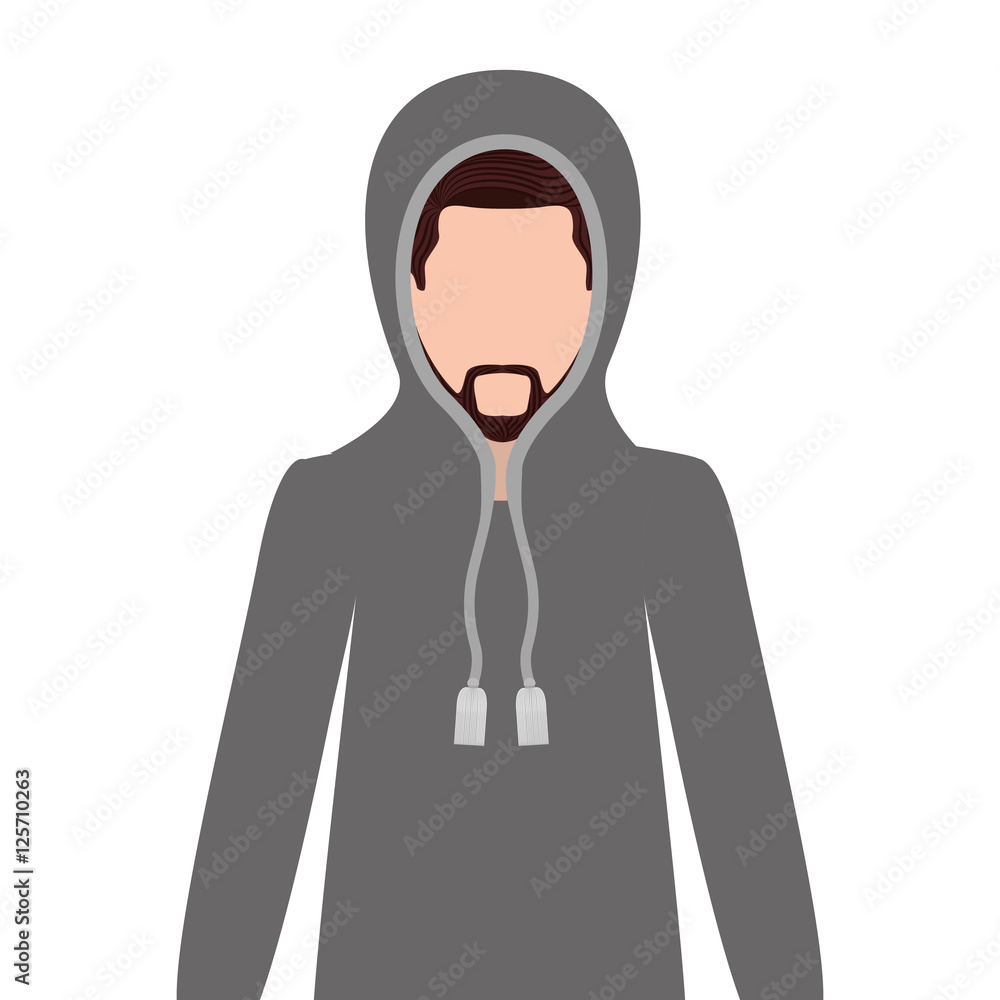 avatar male man wearing winter clothes. over white background. vector ...