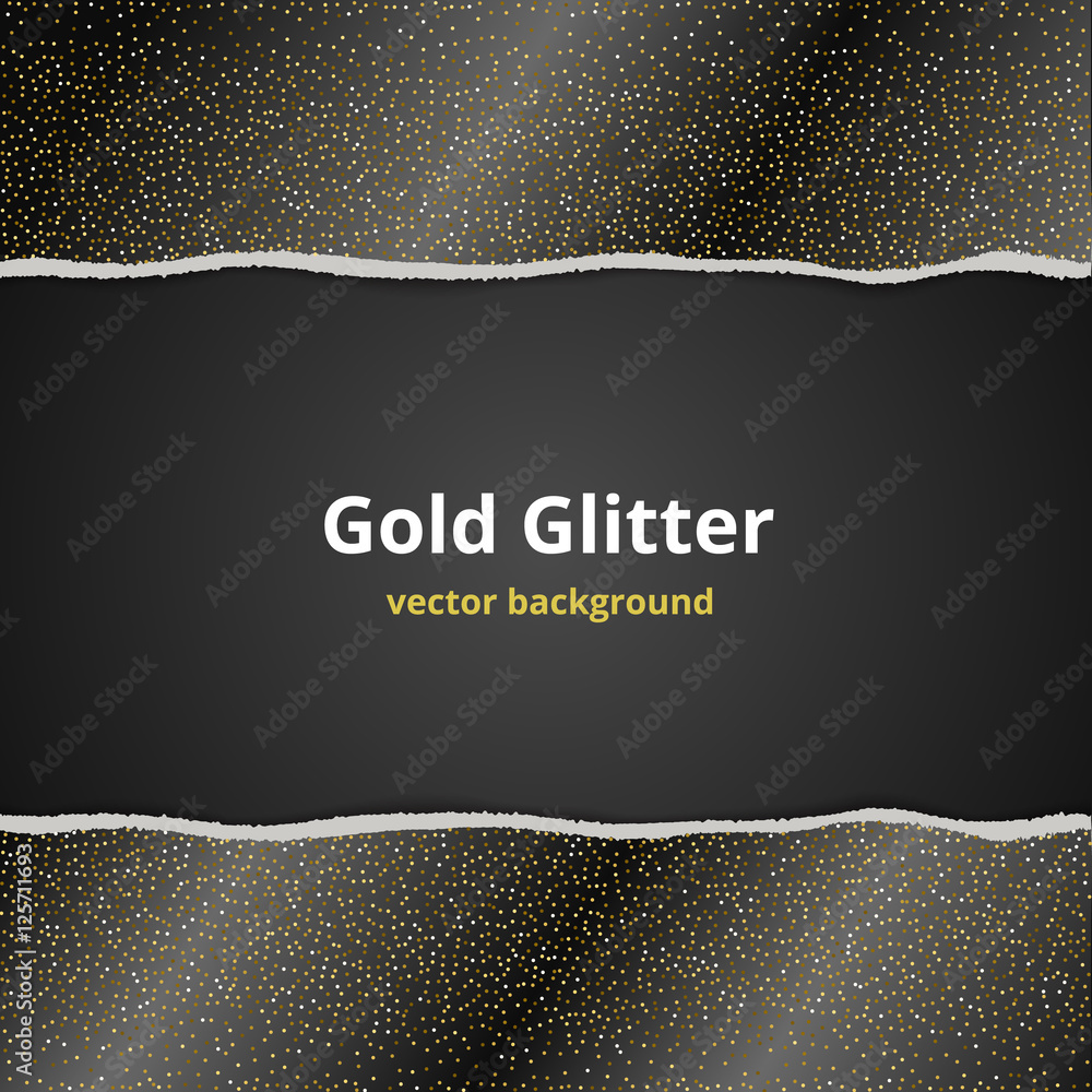 Gold glitter card design Stock Vector | Adobe Stock