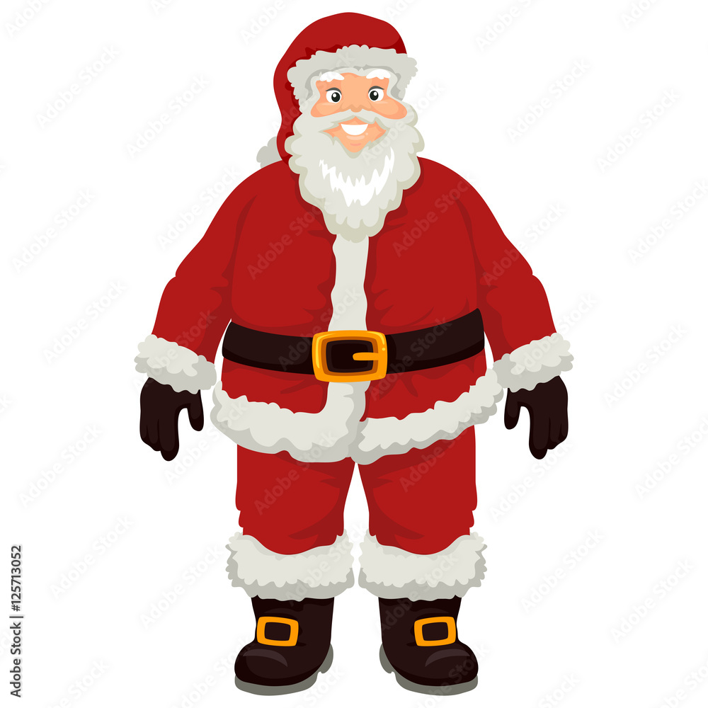 Vector Illustration of Santa Claus Standing Stock Vector | Adobe Stock