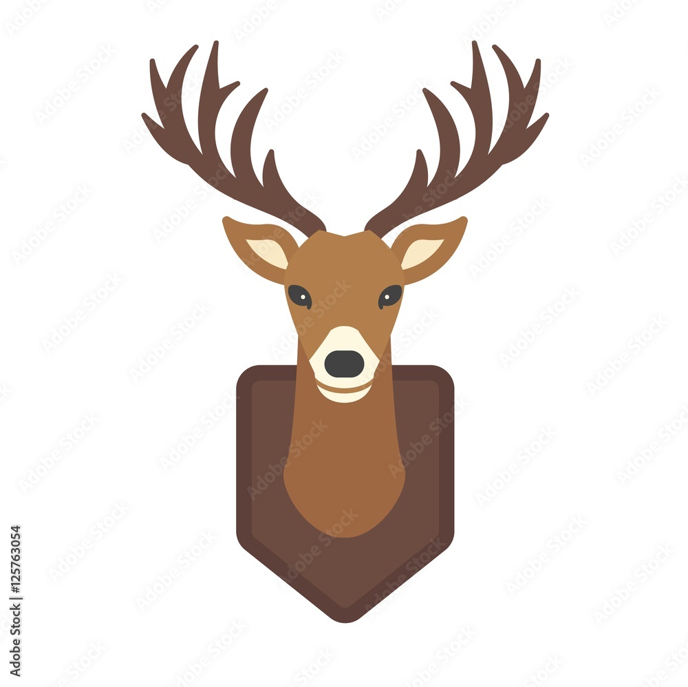 Cartoon deer head vector animal Stock Vector | Adobe Stock