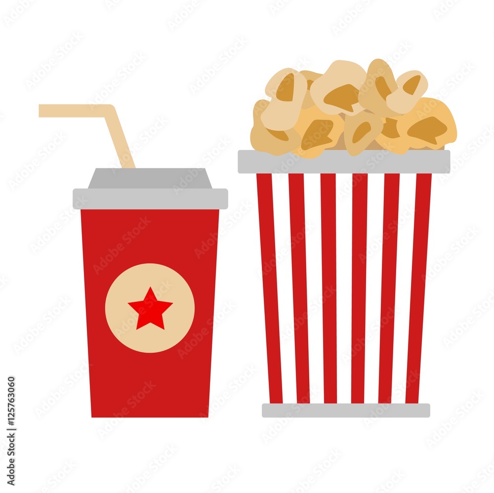 Popcorn box vector Stock Vector | Adobe Stock