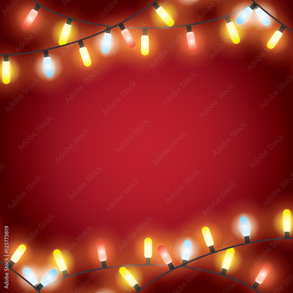 installation of Christmas lights decoration design Stock Vector | Adobe ...