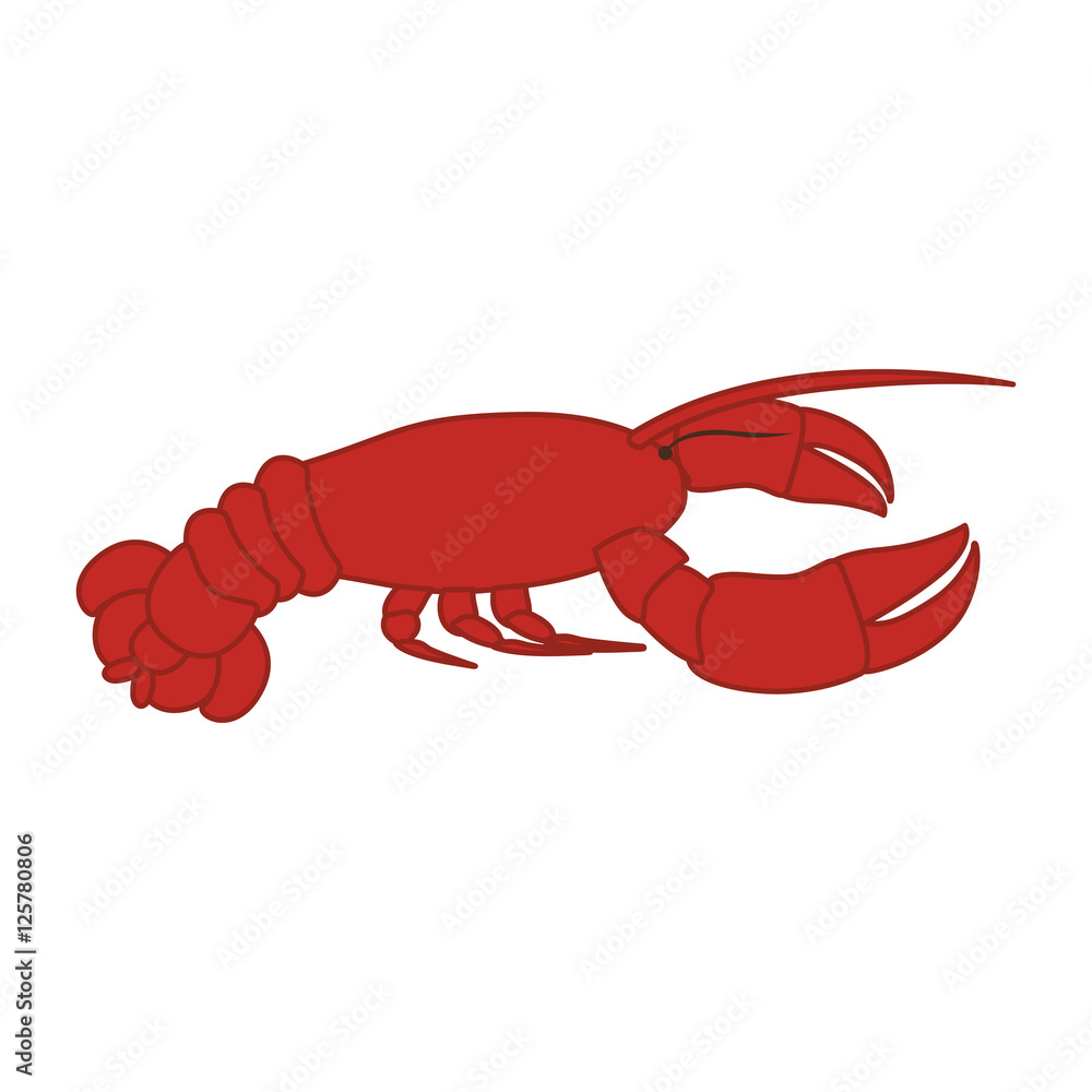 red lobster icon. sea food design. vector illustration Stock Vector ...