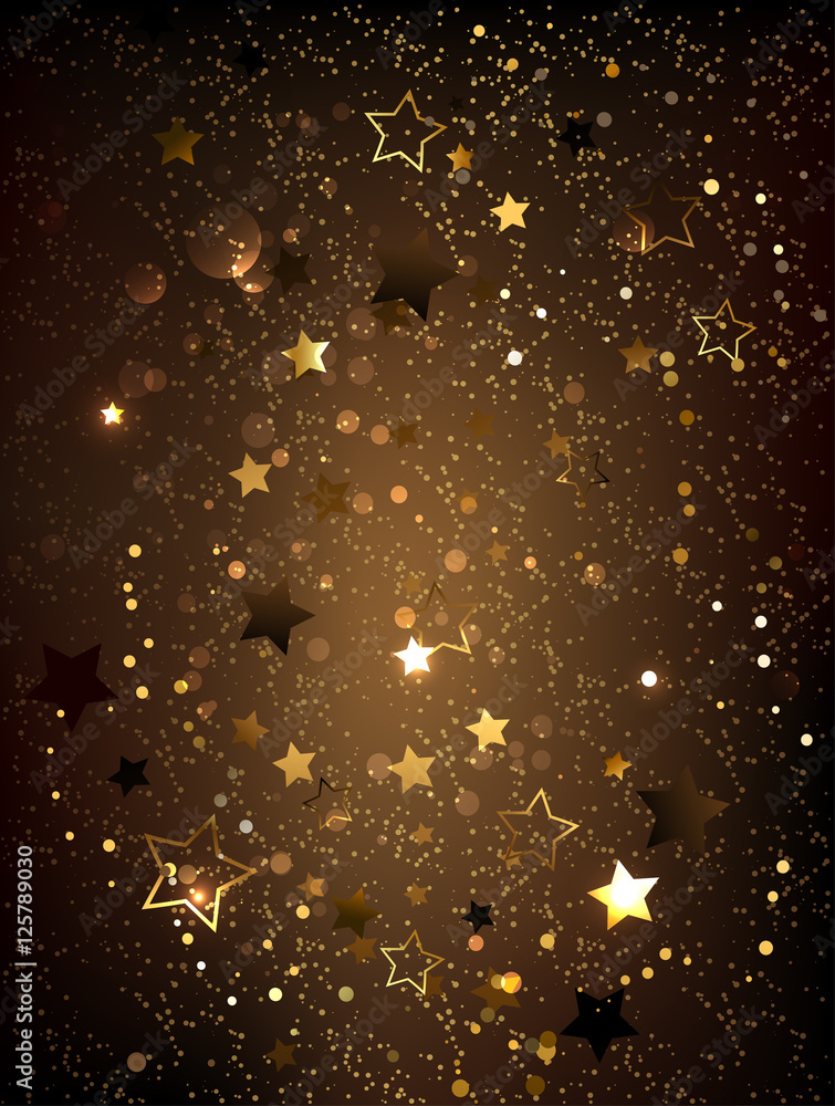 Brown Background with Stars Stock Vector | Adobe Stock