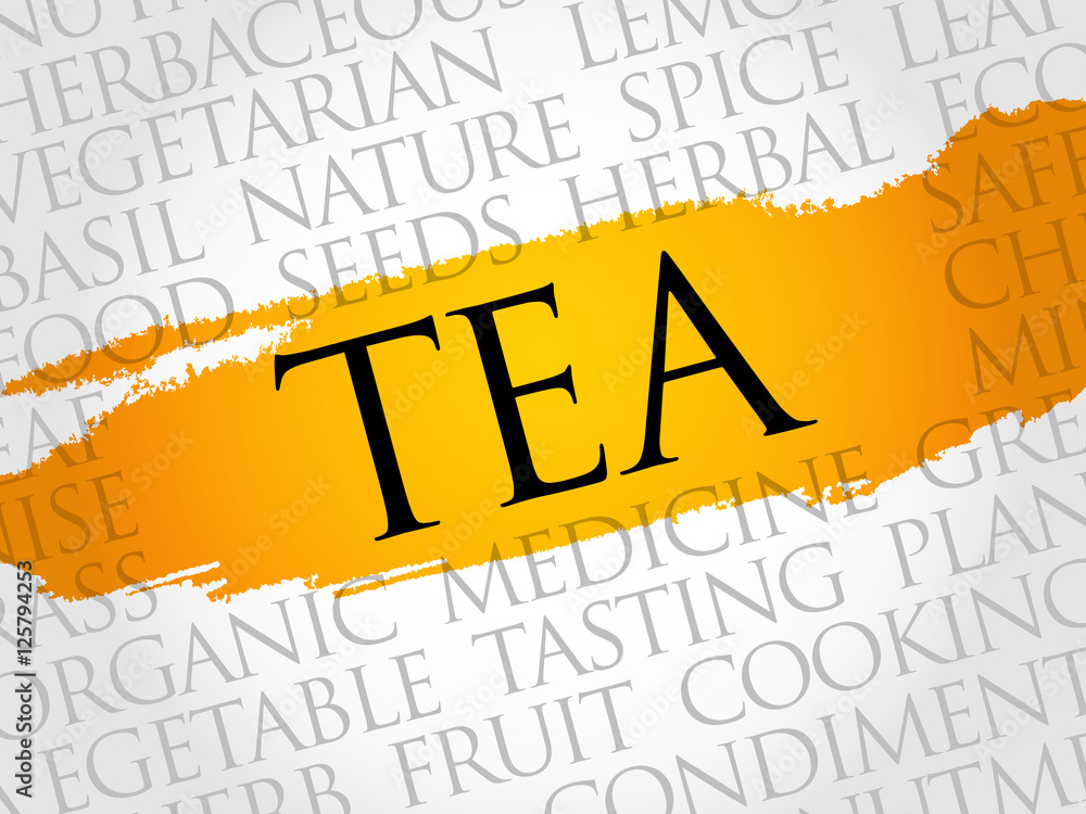 TEA word cloud collage, food and drink concept background Stock Vector ...