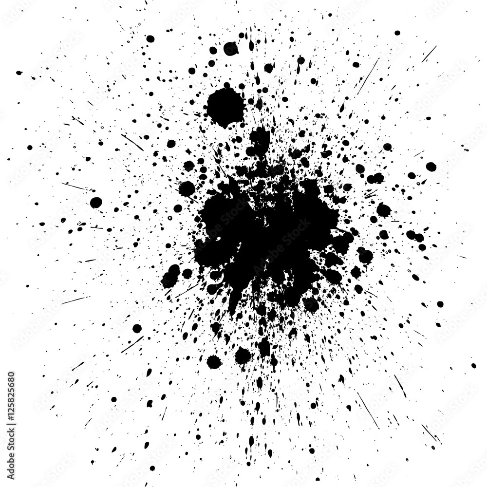 vector splatter black color background Stock Vector | Adobe Stock