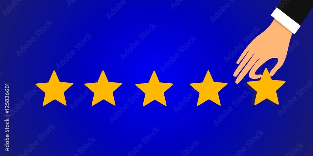 5 Star Rating Bestseller Symbol Given By Business Man Hand Sweeping In ...