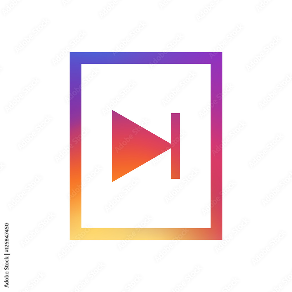 Next track logo vector, clip art. Also useful as icon, web UI element ...