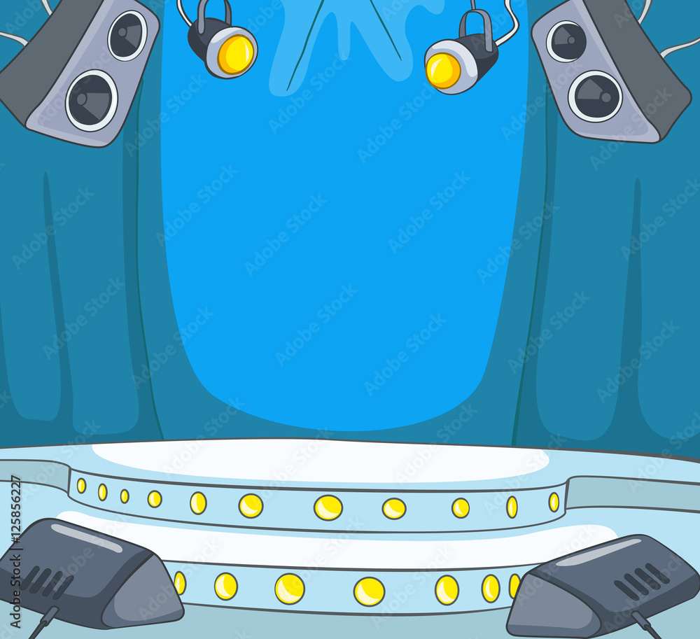 Cartoon background of nightclub interior. Stock Illustration | Adobe Stock