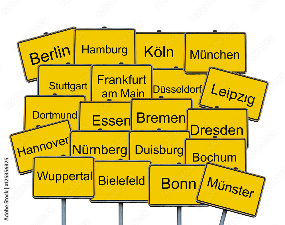 Die 20 größten deutschen städte Stock-Foto | Adobe Stock