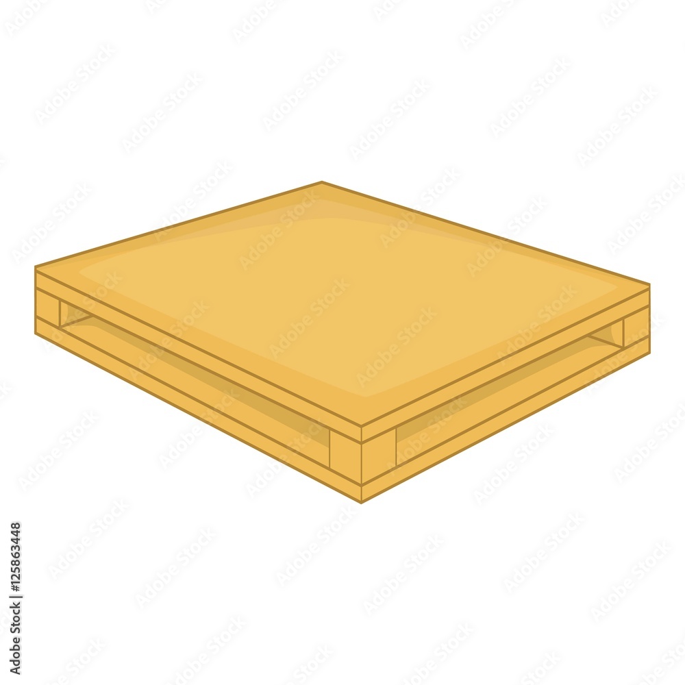 Wooden pallet icon. Cartoon illustration of wooden pallet vector icon ...