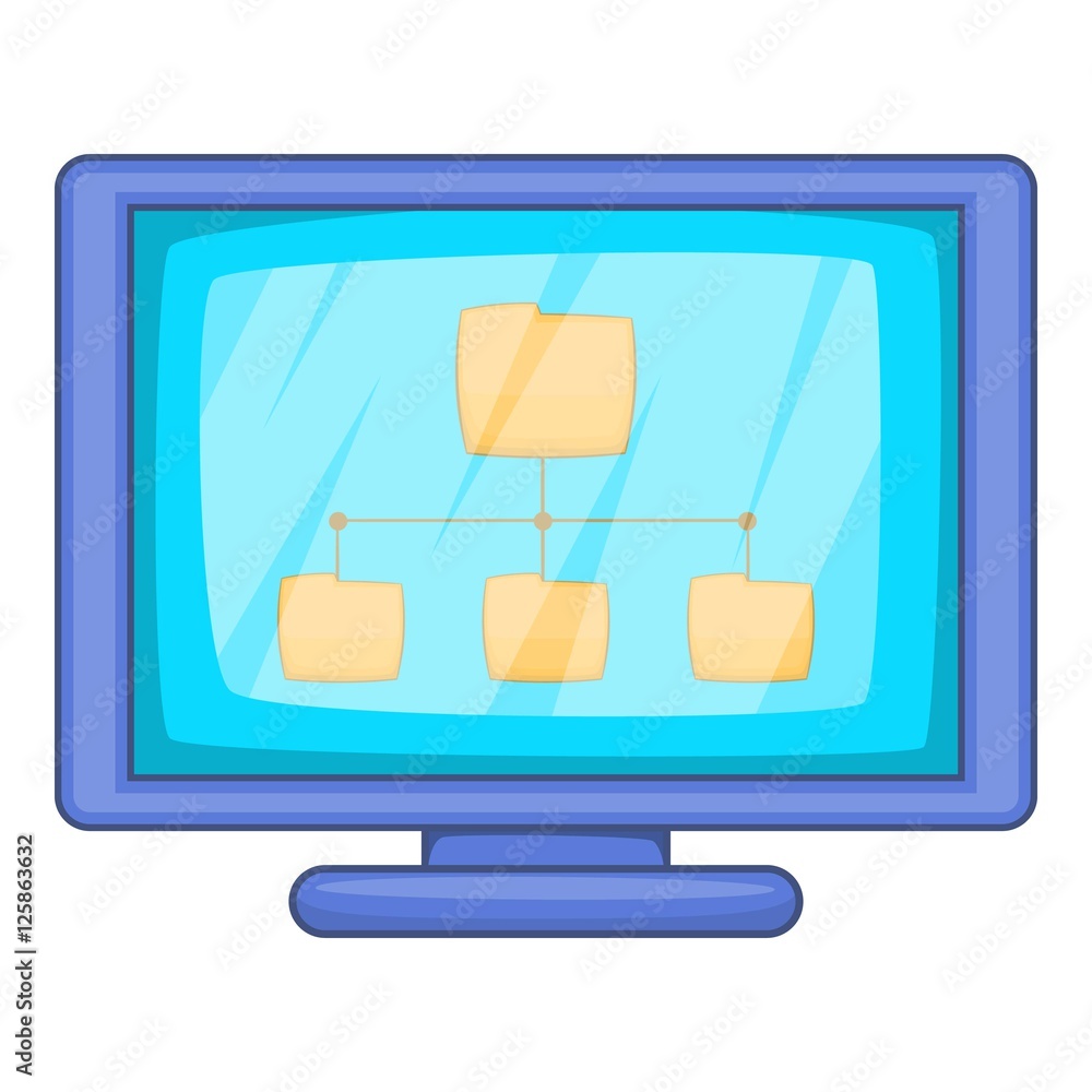 Desktop folders icon. Cartoon illustration of desktop folders vector ...