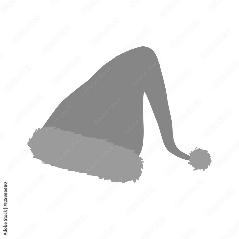 Christmas Elf Hat Silhouette Icon Symbol Design. Vector illustration ...