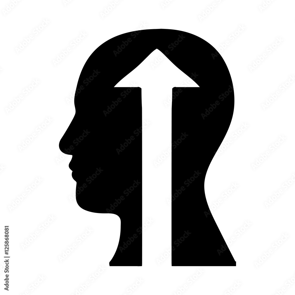 human head with arrow icon image vector illustration design Stock ...