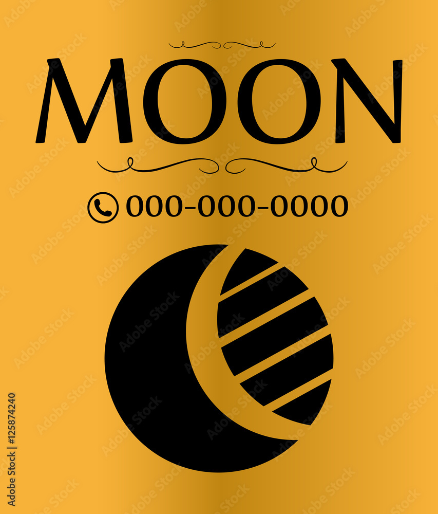 Moon Poster Concept Design Stock Vector | Adobe Stock