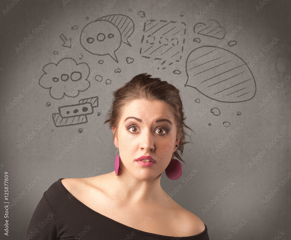 girl with funny facial expression Stock Photo | Adobe Stock