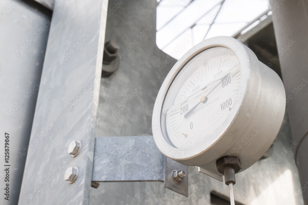 Pressure gauge, measuring instrument close up Stock Photo | Adobe Stock