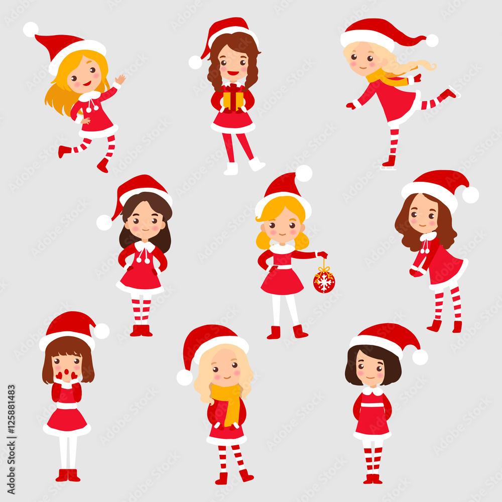 Santa Girl Clipart