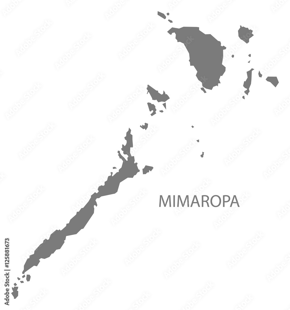 Mimaropa Philippines Map grey Stock Illustration | Adobe Stock